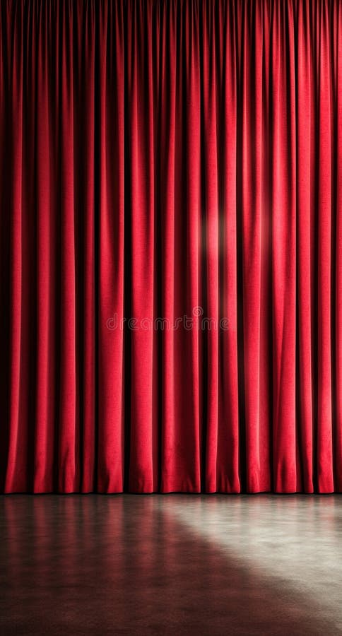 Dramatic Red Theater Curtains Stock Illustration - Illustration of ...