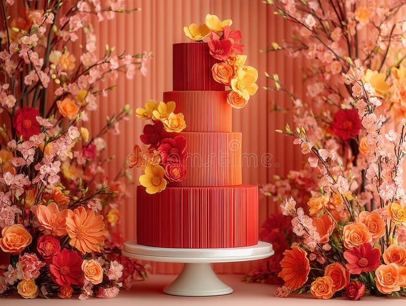 Dramatic Red Wedding Cake Stock Photos - Free & Royalty-Free Stock ...