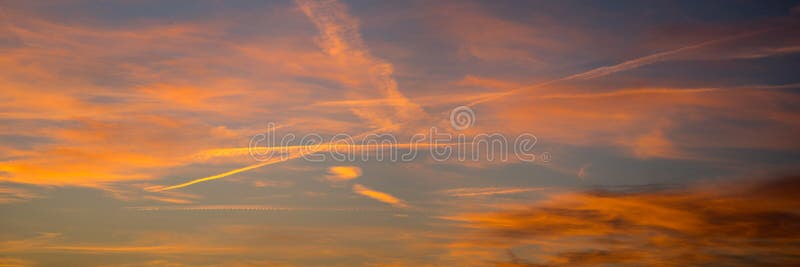 Dramatic Red Yellow and Blue Sky at Dusk the Setting of the Evening ...