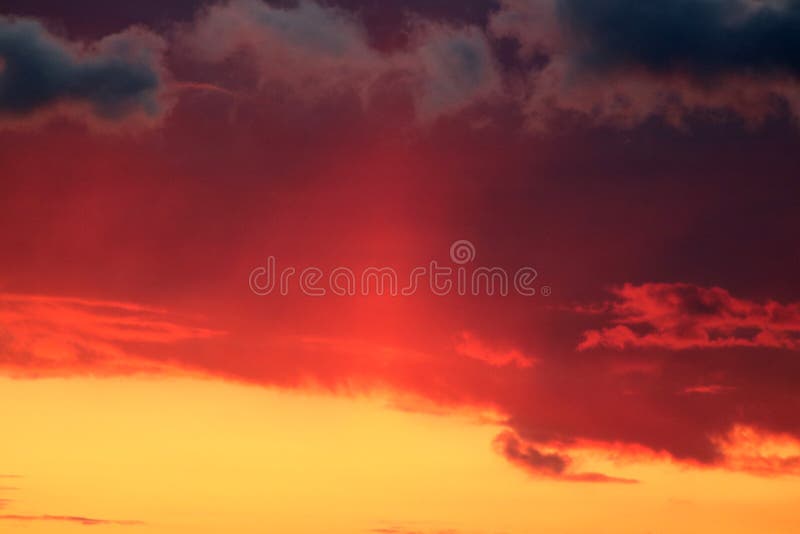 Dramatic Red and Yellow Sky at Sunset Stock Photo - Image of sundown ...