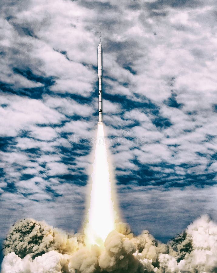 Dramatic Rocket Launch. the Elements of this Image Furnished by NASA ...