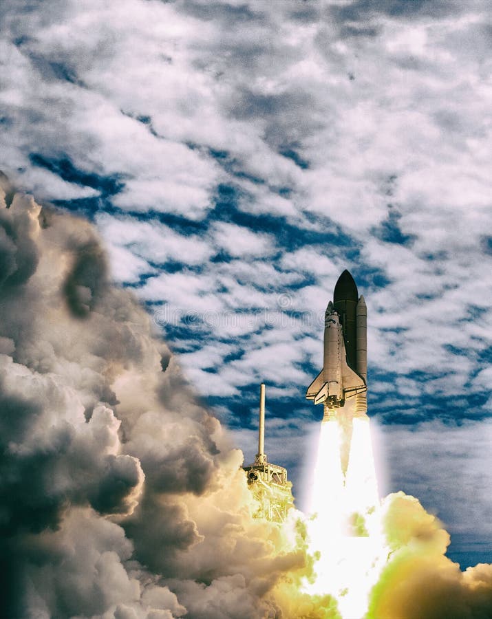 Dramatic Rocket Launch. the Elements of this Image Furnished by NASA ...