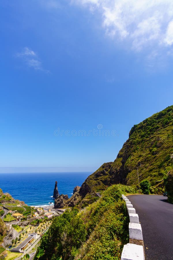 Dramatic Rocks on Coast of Madeira - Portugal Stock Photo - Image of ...