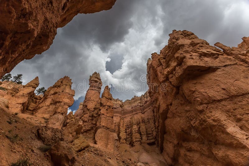 Dramatic Rocks and Stream in Zion Park Stock Photo - Image of landscape ...