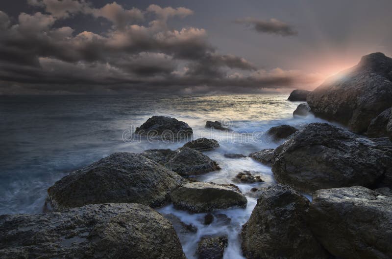 Dramatic scene stock image. Image of ocean, beauty, color - 22088261