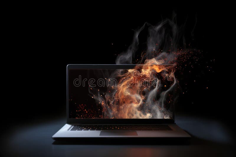 Dramatic Scene of Computer Components Undergoing Intense Overclocking ...