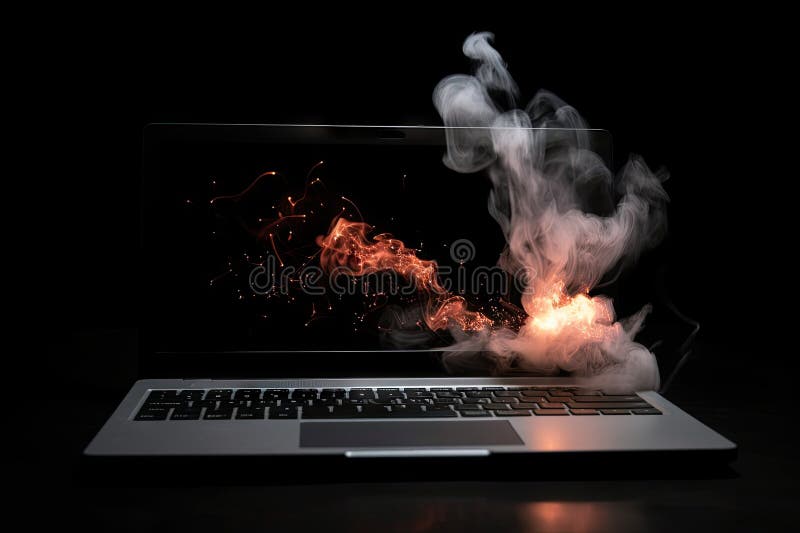 Dramatic Scene of Computer Components Undergoing Intense Overclocking ...