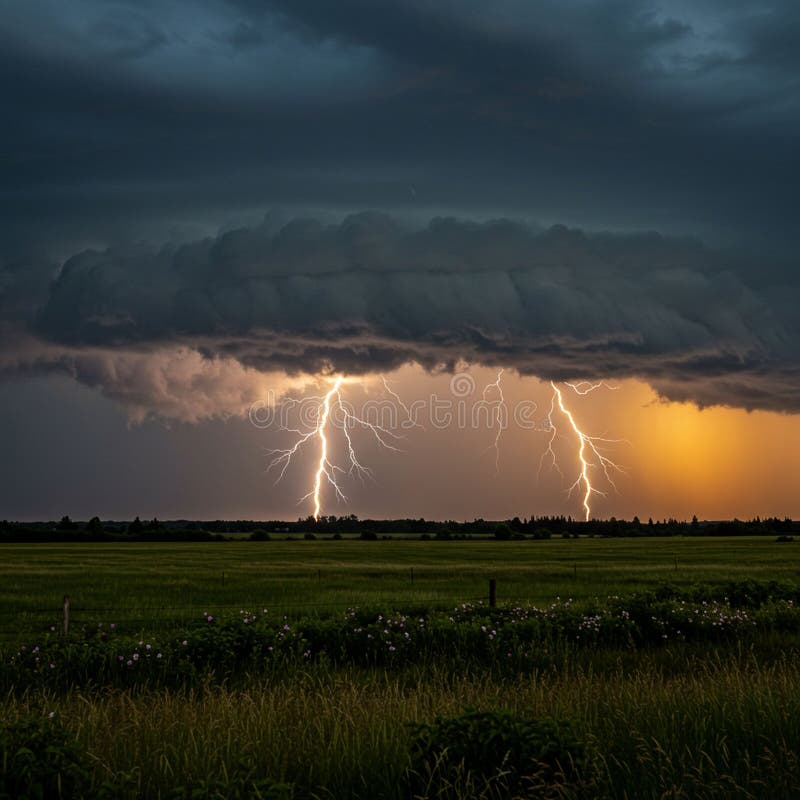 A Dramatic Scene Featuring a Dark, Looming Storm Cloud Dominating the ...