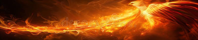 A Dramatic Scene of a Fiery Phoenix Rising from the Ashes Against a ...