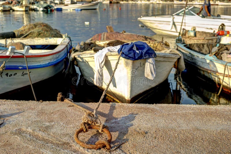 Dramatic Scene of Fishing Boats in HDR Stock Image - Image of colorful ...
