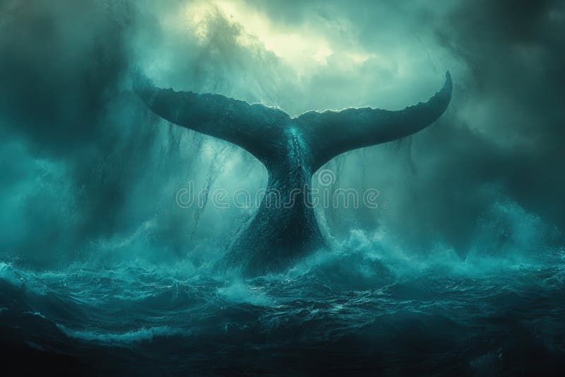 A Dramatic Scene of Jonah and the Whale, Biblical and Intense, Ocean ...