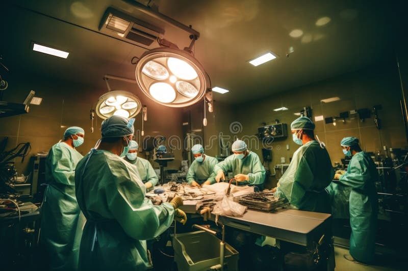 Operating Room - Generative AI Stock Illustration - Illustration of ...