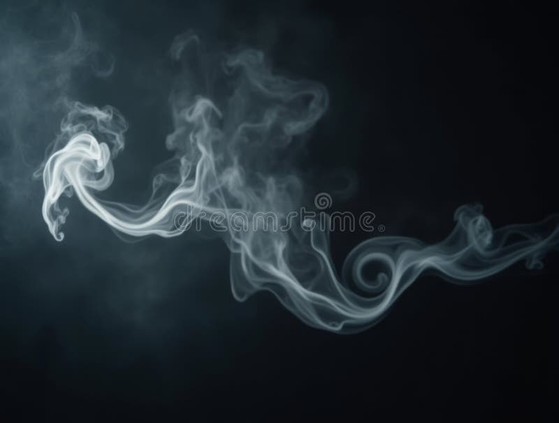 Dramatic Scene of Swirling Smoke in Shades of White and Gray Against a ...