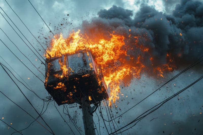 Electrical Pole Fire Sparks Stock Photos - Free & Royalty-Free Stock ...