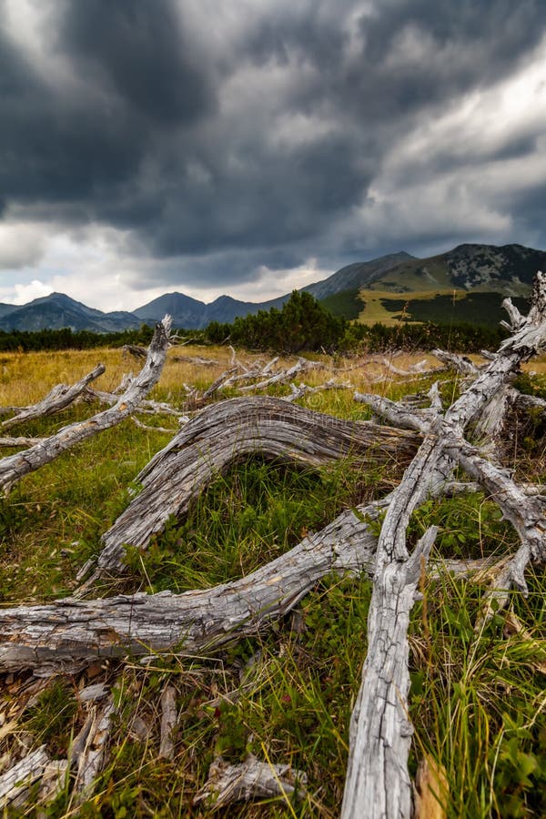 Dramatic Scenery in the Alps, with Stormy Cloudscape Stock Photo ...