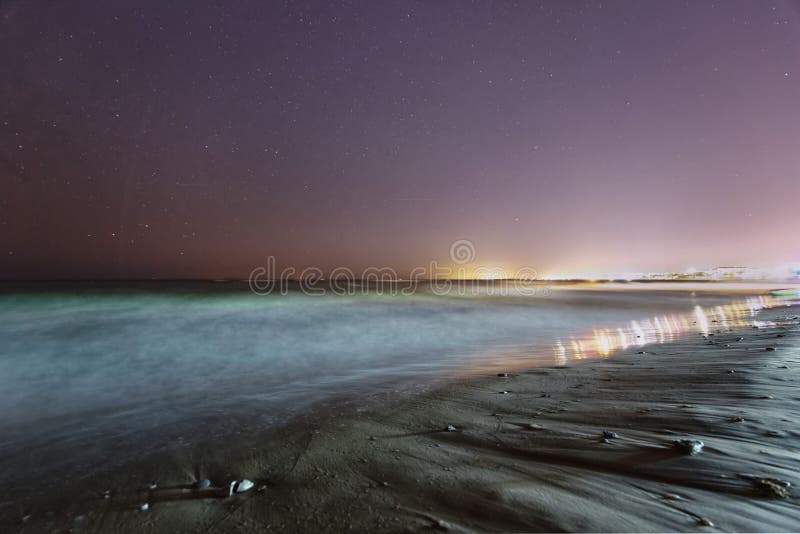 Dramatic Scenery of a Beautiful Sky Covered in Flashy Stars and a Sandy ...