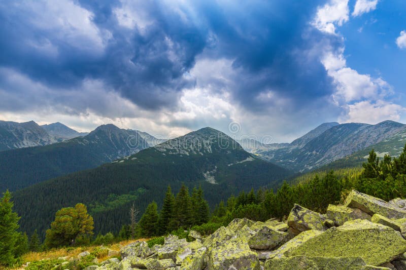 Dramatic Scenery in High Mountains in the Alps, in Summer Stock Image ...