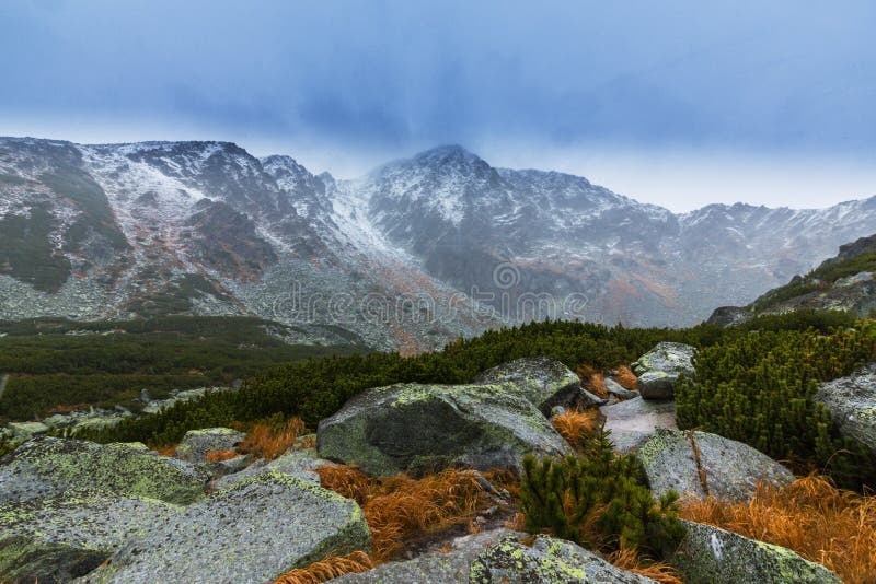 Dramatic Scenery in High Mountains in the Alps, in Summer Stock Photo ...