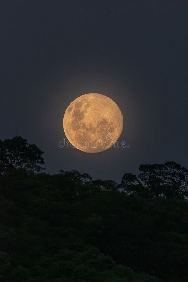 Dramatic Scenery of the Moon Shining in the Darkness of the Night Sky ...