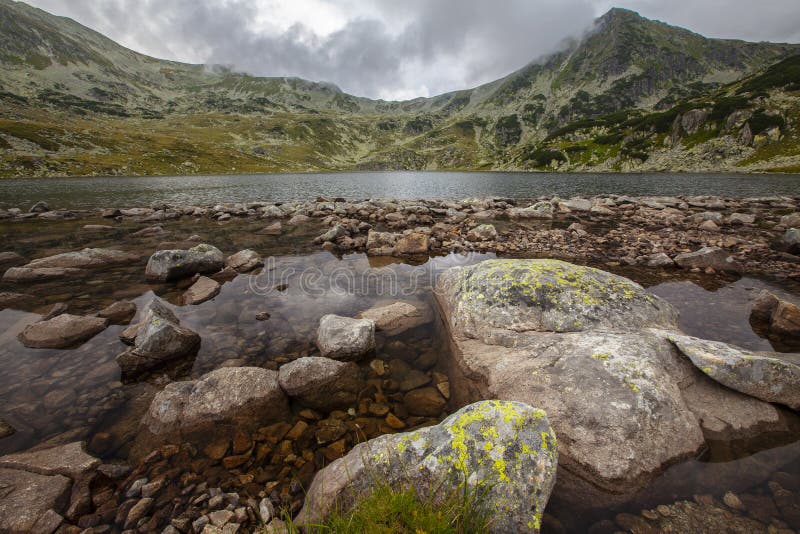 Dramatic Scenery in the Romanian Alps, with Stormy Cloudscape Stock ...
