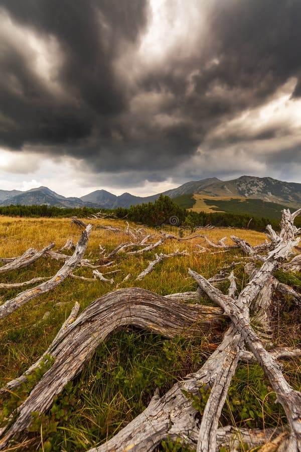 Dramatic Scenery in the Alps, with Stormy Cloudscape Stock Image ...