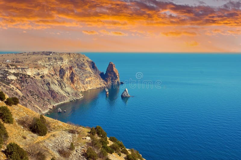 Dramatic scenery sunset stock image. Image of land, nonurban - 261172025