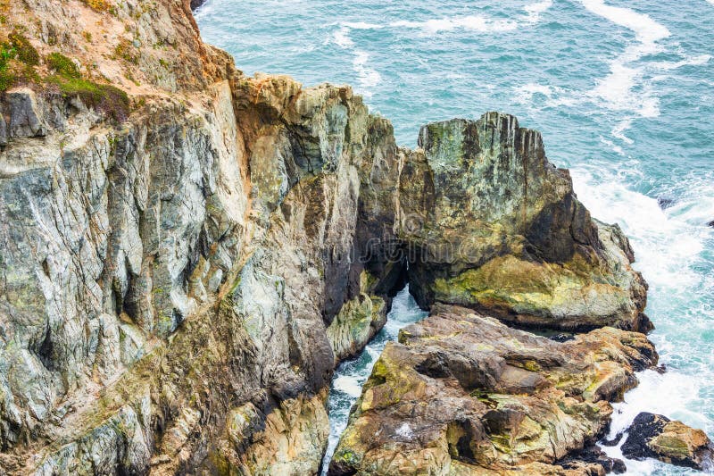 Dramatic Sea Cliffs at Devils Slide Near Pacifica, California ...