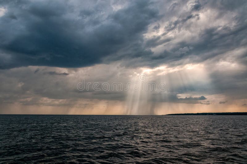 Dramatic sea landscape stock image. Image of cloudy - 168152729