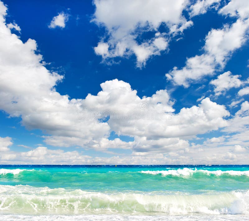 Dramatic Blue Sky with Clouds and Sun Rays Stock Image - Image of soft ...