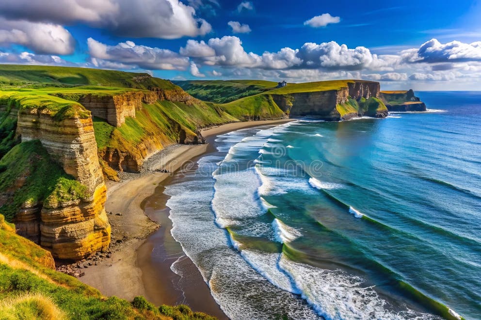 Dramatic Sea Stack at Boggle Hole Beach Yorkshire Coast a Stunning ...