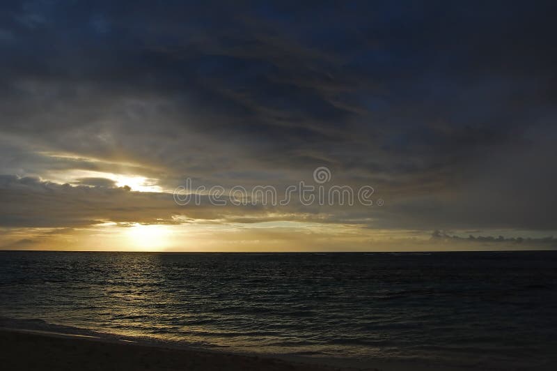 Dramatic sea sunrise stock image. Image of light, sunrise - 43435293