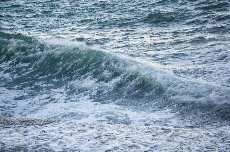 Dramatic Seascape, Sea Waves on Coast Stock Image - Image of element ...