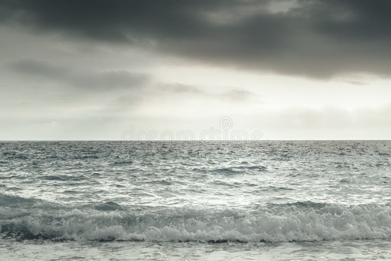 Dramatic Seascape with Waves Stock Image - Image of outdoor, nature ...