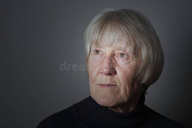 Dramatic Woman Looks at Sky Stock Image - Image of concerned, worried ...