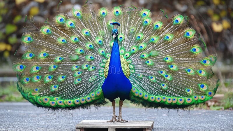 A Dramatic Setting Provides the Perfect Stage for a Peacock To Display ...