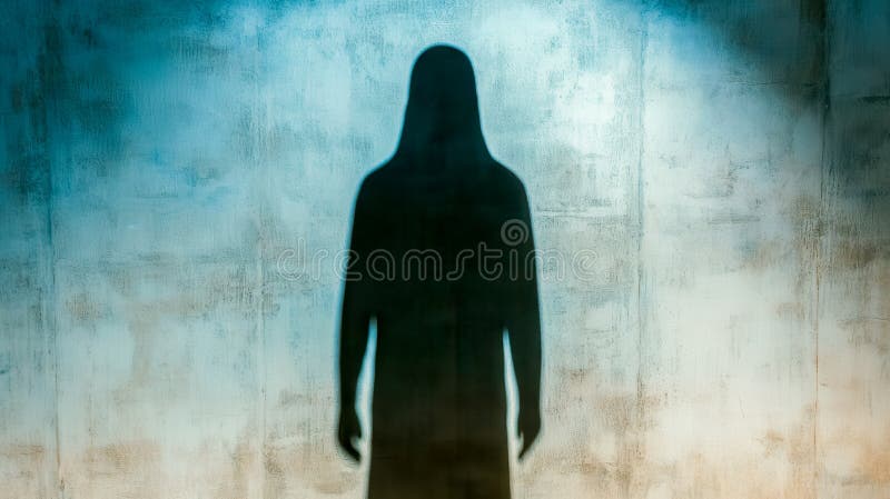 Dramatic Shadow of Straitjacket Projected on Wall Creating Disturbing ...