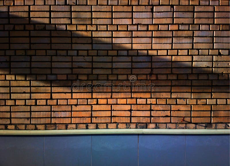 Dramatic Shadow on Street Brick Wall Backdrop Stock Photo - Image of ...