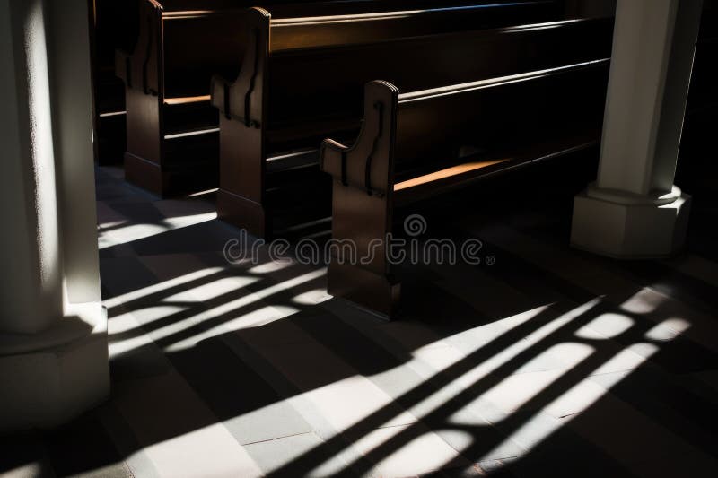Dramatic Shadows Cast by a Pulpits Architecture Stock Photo - Image of ...