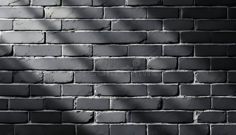 Dramatic Shadows on a Gray Brick Wall Stock Illustration - Illustration ...