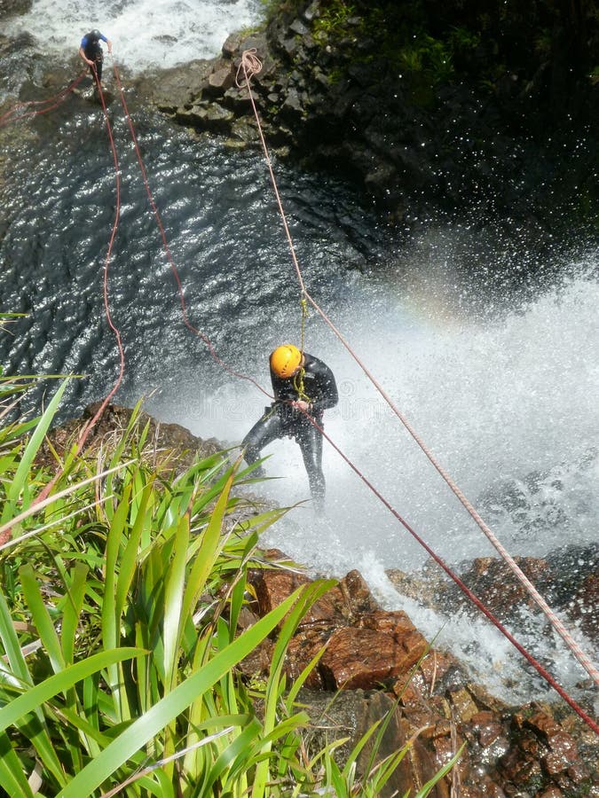 Waterfall Abseil editorial stock image. Image of outdoors - 29824814
