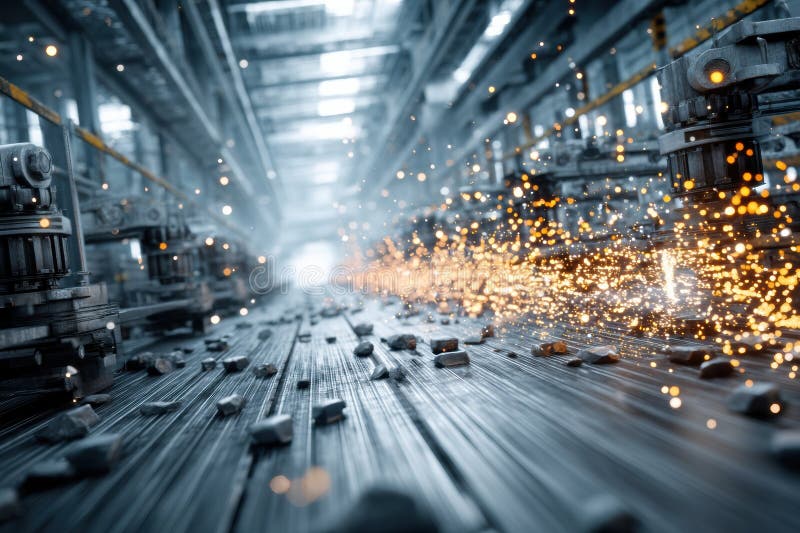 Futuristic Factory Shutdown Highlighting Supply Chain Decoupling ...