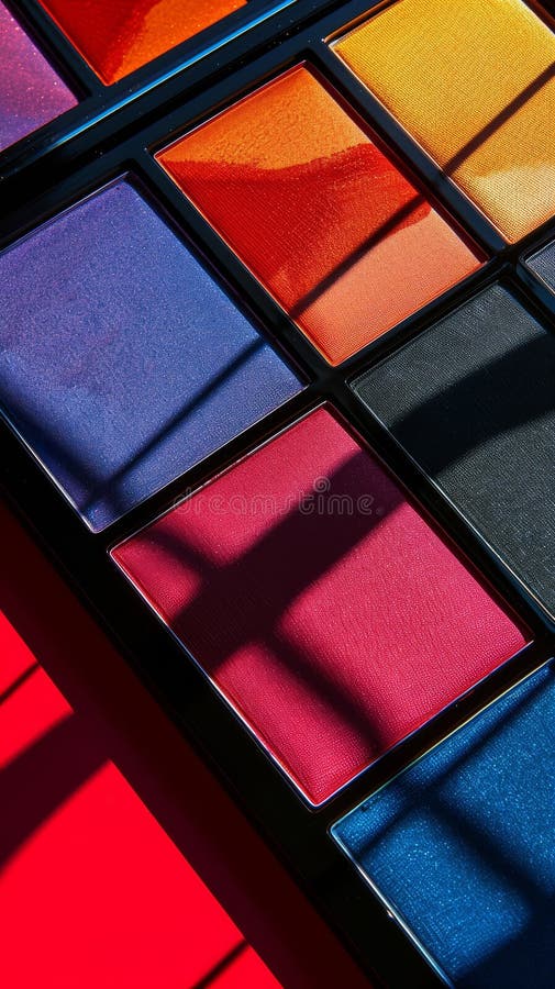 Dramatic Silhouette of an Eyeshadow Palette Featuring Bold, Dramatic ...