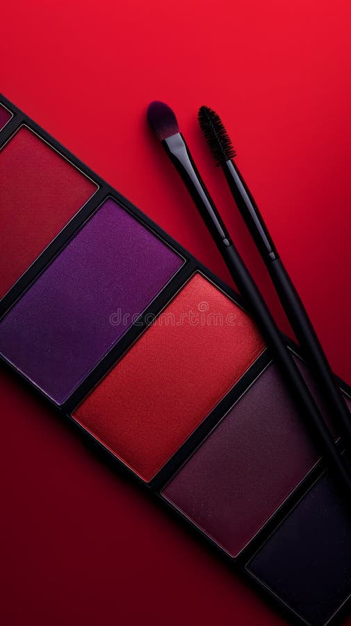 Dramatic Silhouette of an Eyeshadow Palette Featuring Bold, Dramatic ...
