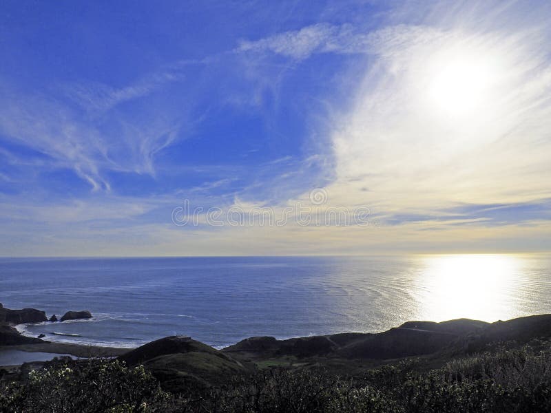 Dramatic Skies Over the Pacific Stock Image - Image of late, seascape ...