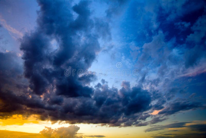 Dramatic sky stock image. Image of multi, bright, sunset - 6187415