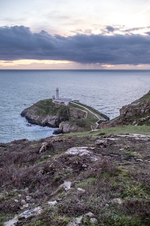 Dramatic Sky Above the Historic South Stack Lighthouse - Isle of ...