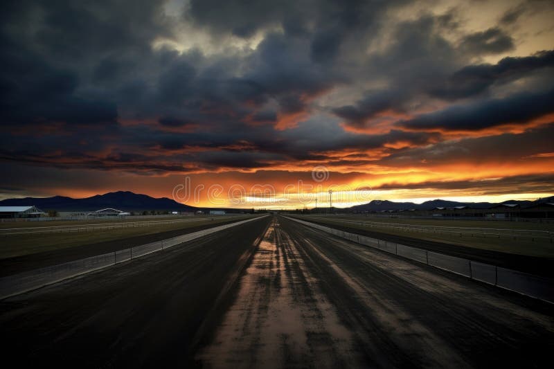Dramatic Sky Above Race Track, Highlighting Its Vastness Stock Photo ...
