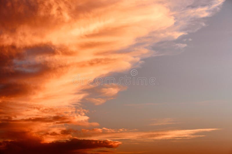 Dramatic Sky with Beautiful Sunset Stock Photo - Image of outdoor ...