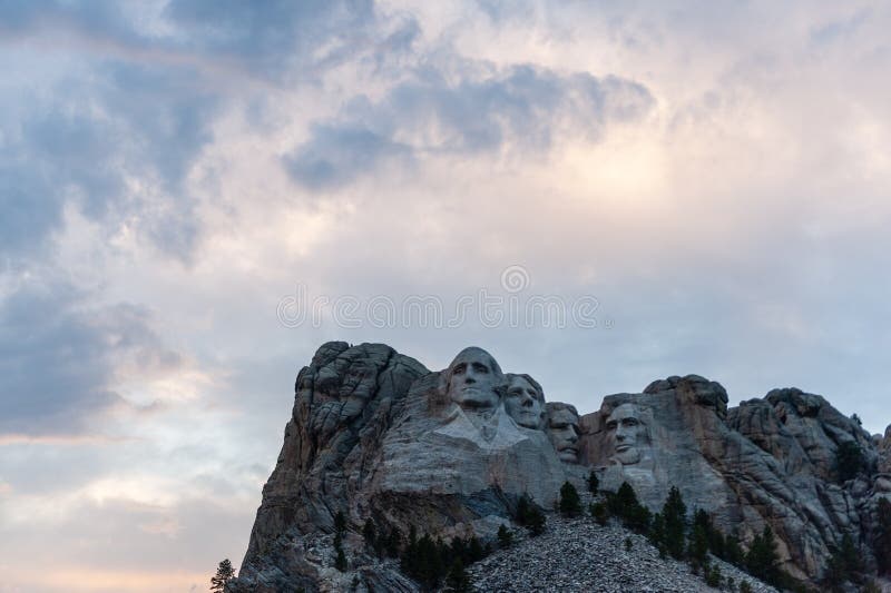 A Dramatic Sky Behind Mount Rushmore Stock Photo - Image of mountain ...