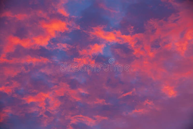 Sunset Cloudscape Background Natural Pattern Stock Image - Image of ...